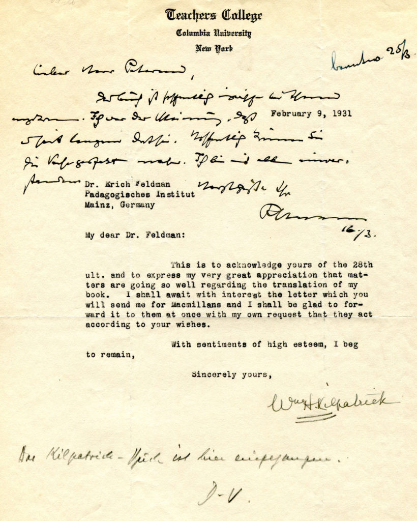 How William H. Kilpatrick’s Project Method Came to Germany ...